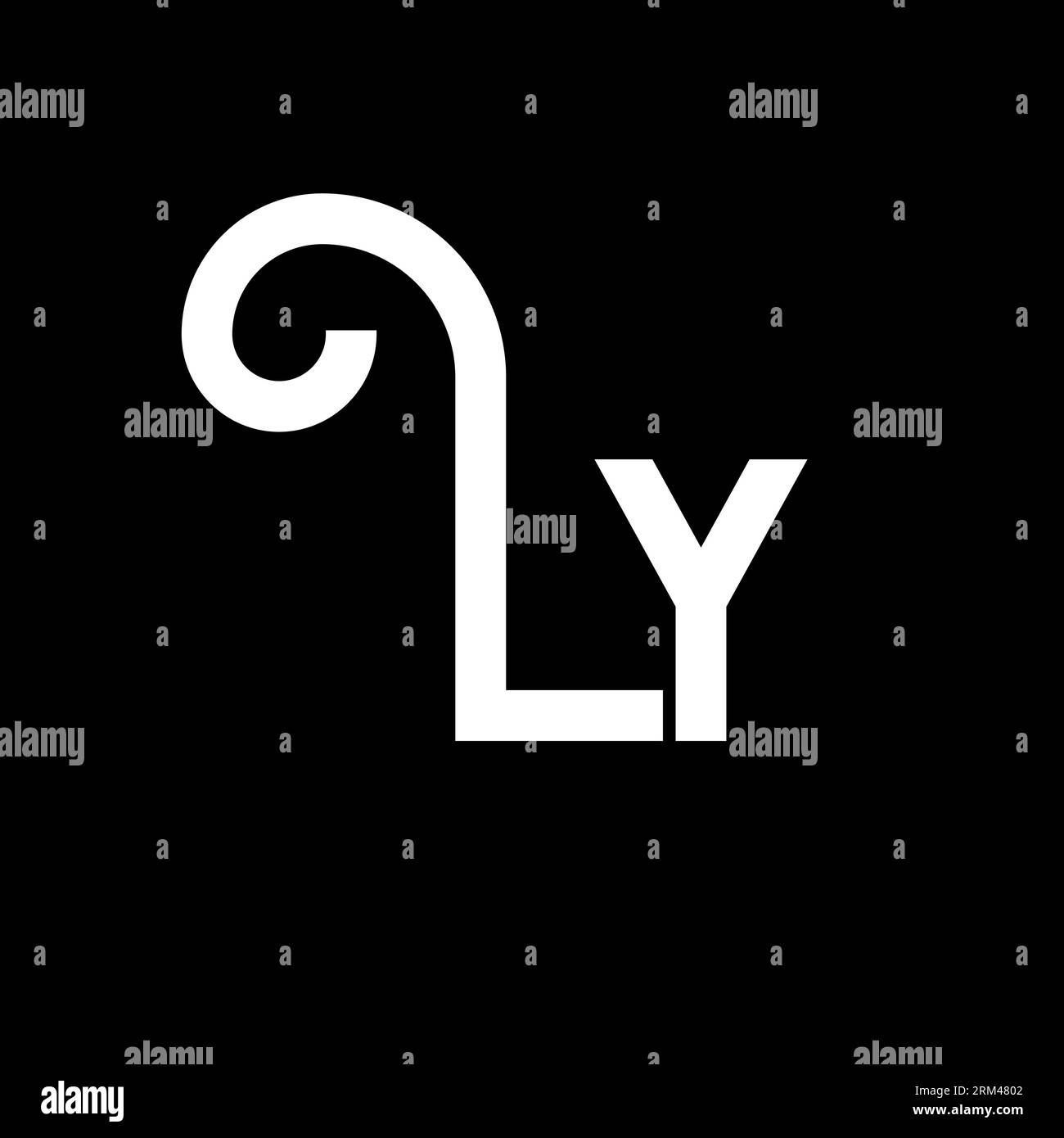 LY Letter Logo Design. Initial letters LY logo icon. Abstract letter LY ...