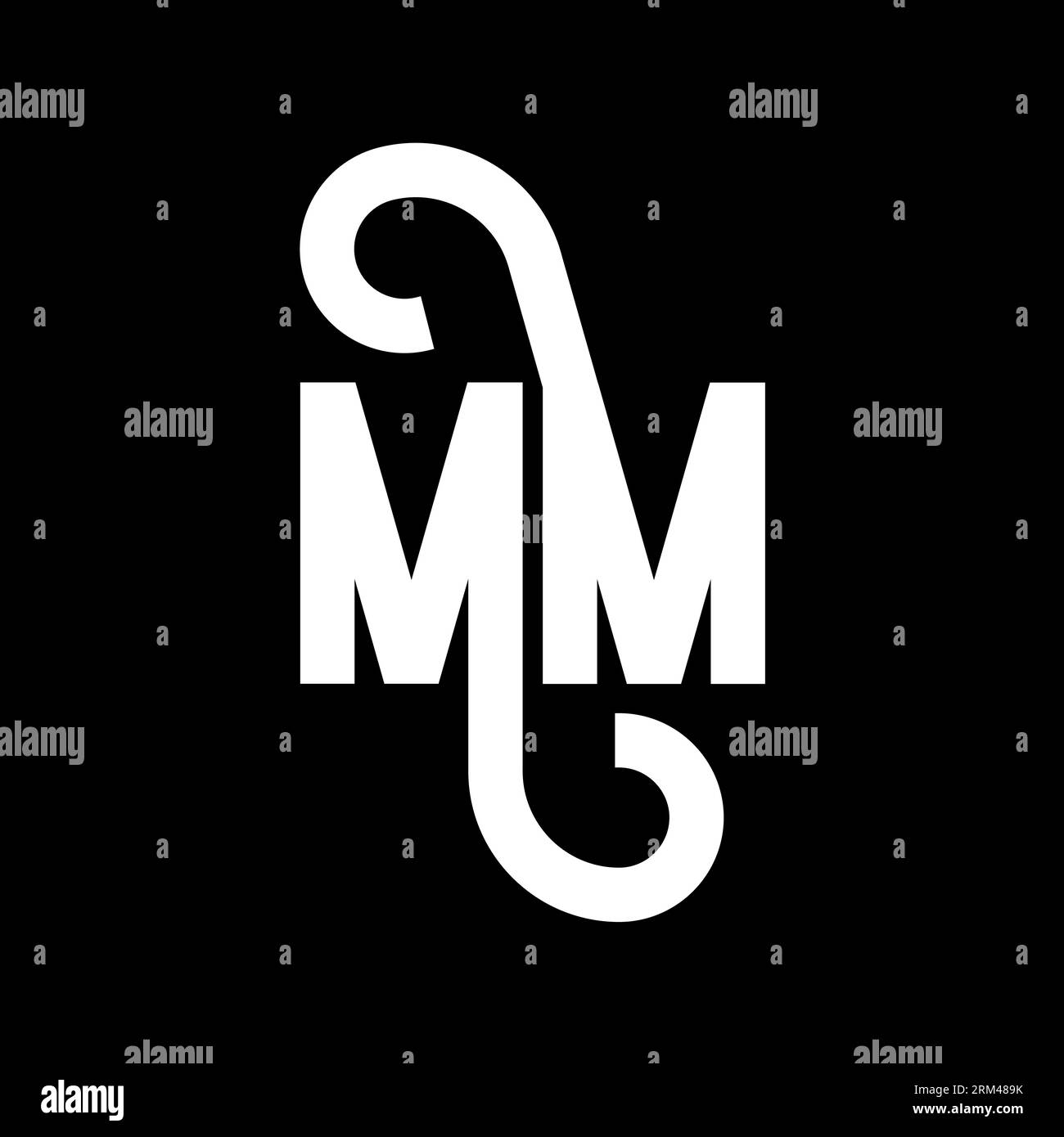 MM Letter Logo Design. Initial letters MM logo icon. Abstract letter MM ...