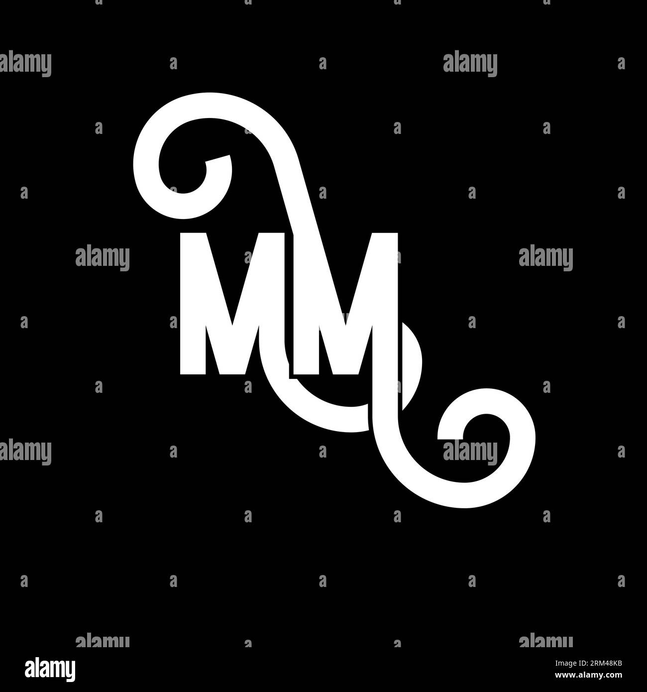 MM Letter Logo Design. Initial letters MM logo icon. Abstract letter MM ...