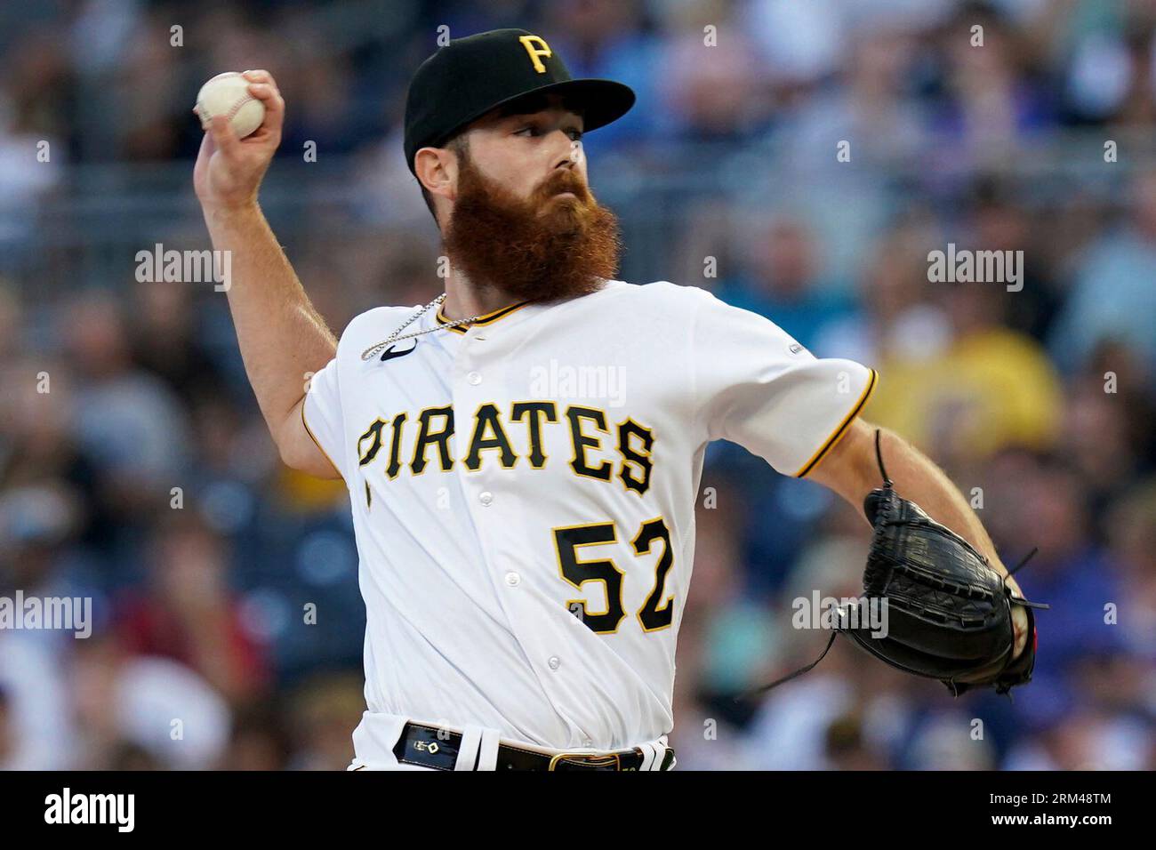 Pittsburgh Pirates starting pitcher Colin Selby delivers against the ...