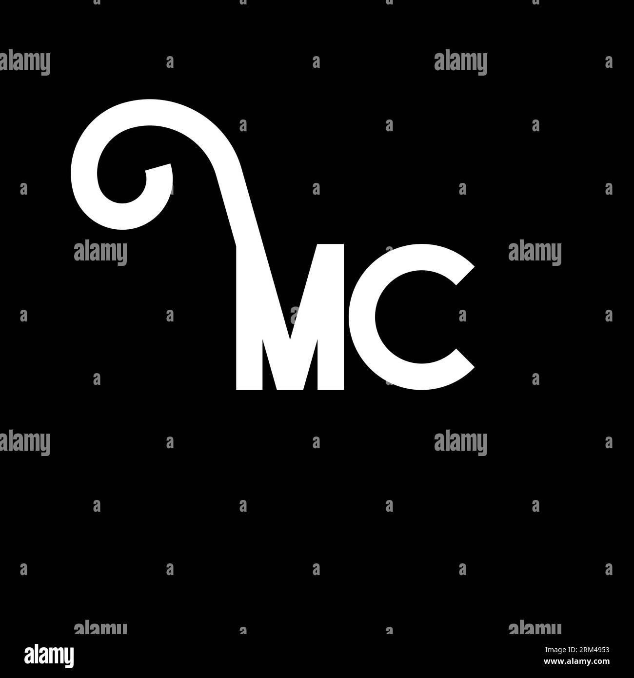 MC Letter Logo Design. Initial letters MC logo icon. Abstract letter MC ...