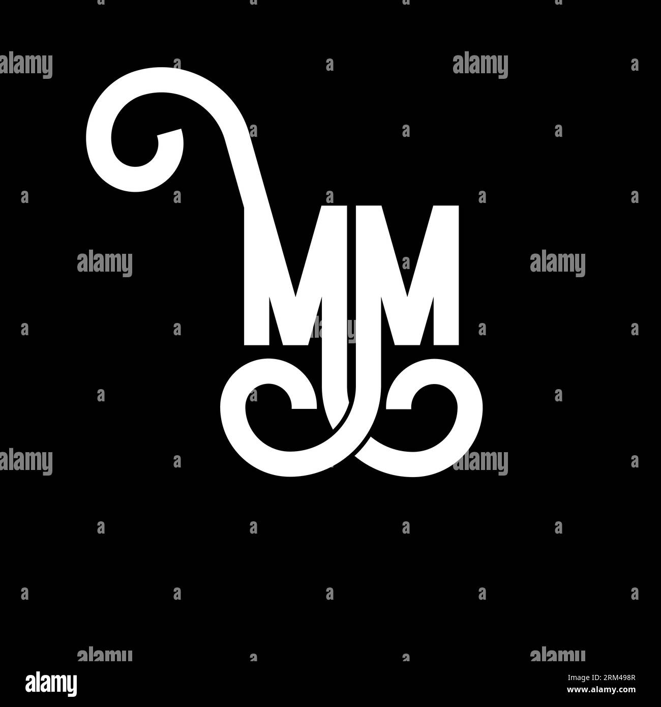 MM Letter Logo Design. Initial letters MM logo icon. Abstract letter MM ...