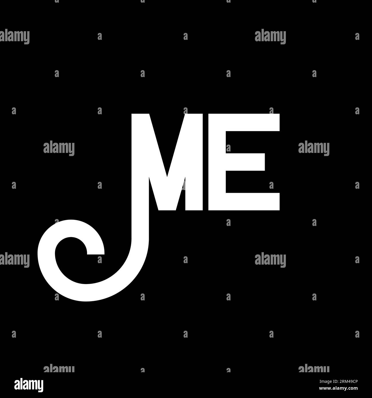 ME Letter Logo Design. Initial letters ME logo icon. Abstract letter ME ...