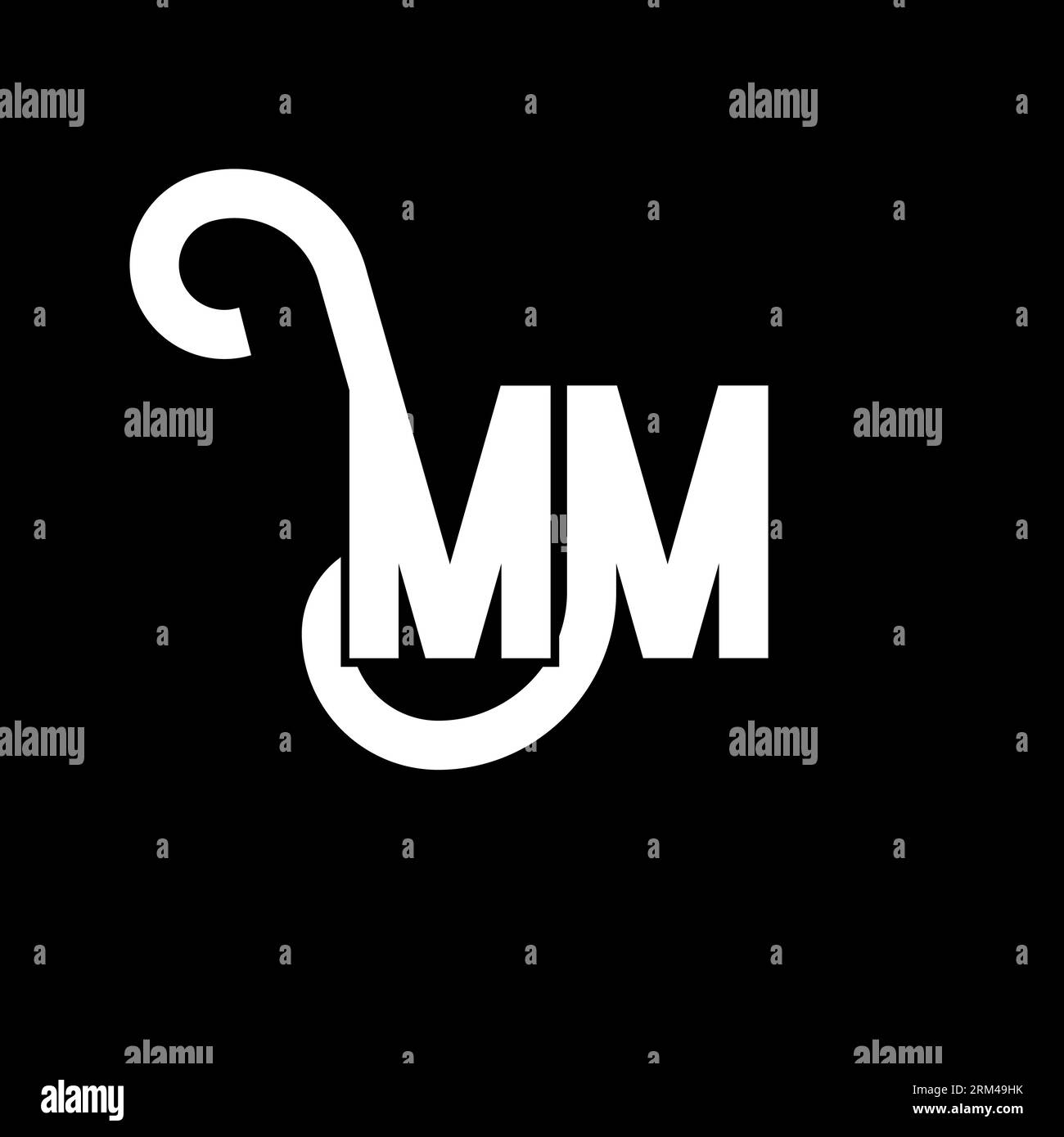 MM Letter Logo Design. Initial letters MM logo icon. Abstract letter MM ...