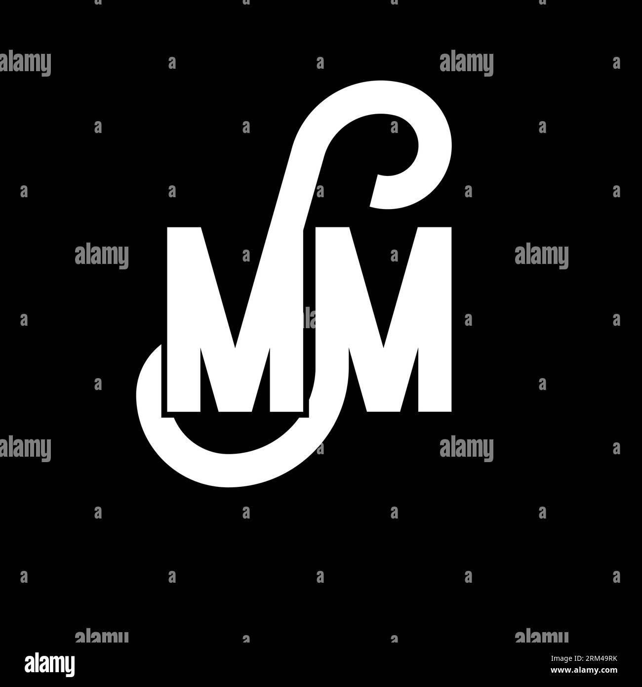 MM Letter Logo Design. Initial letters MM logo icon. Abstract letter MM ...