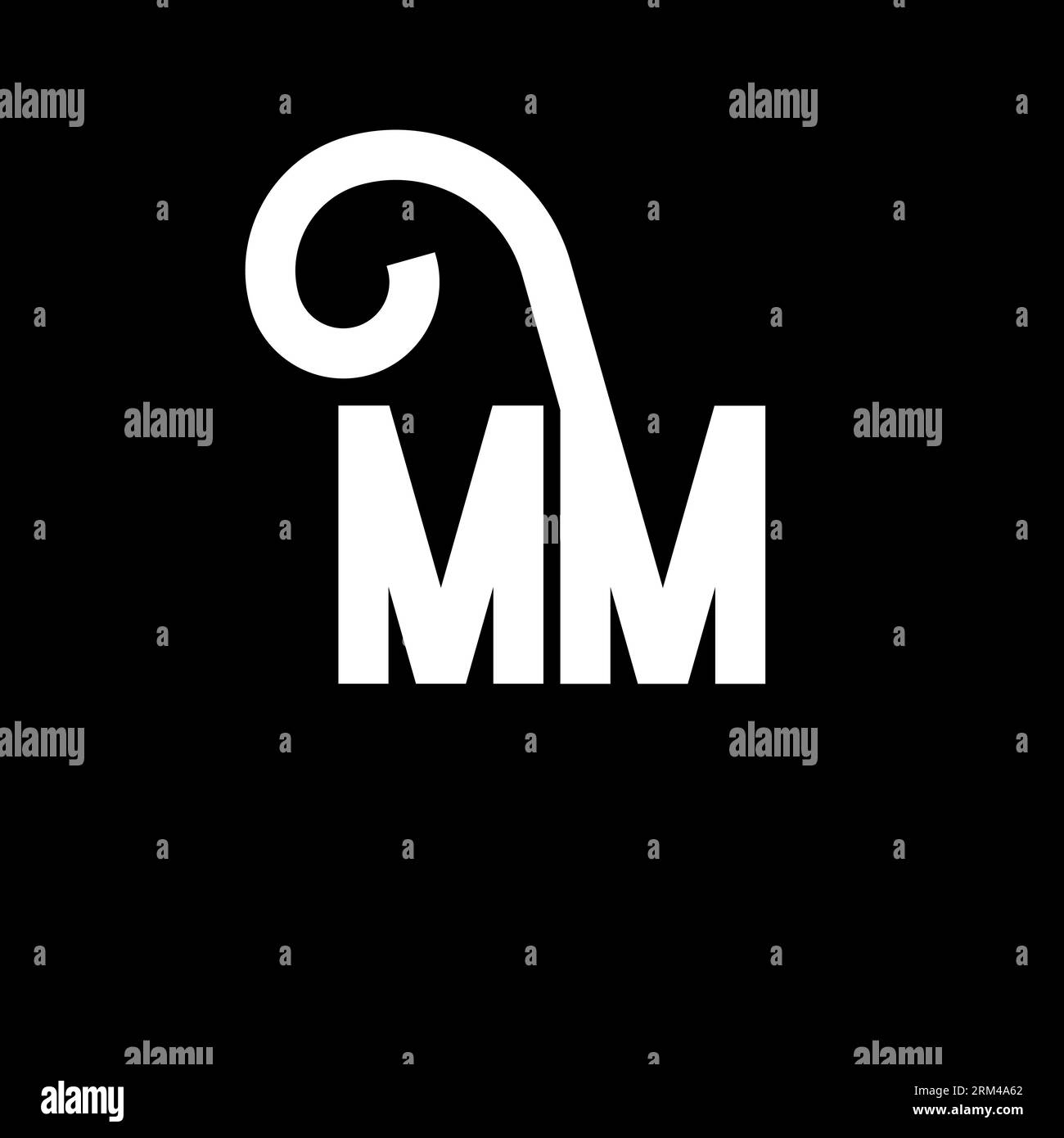 MM Letter Logo Design. Initial letters MM logo icon. Abstract letter MM ...