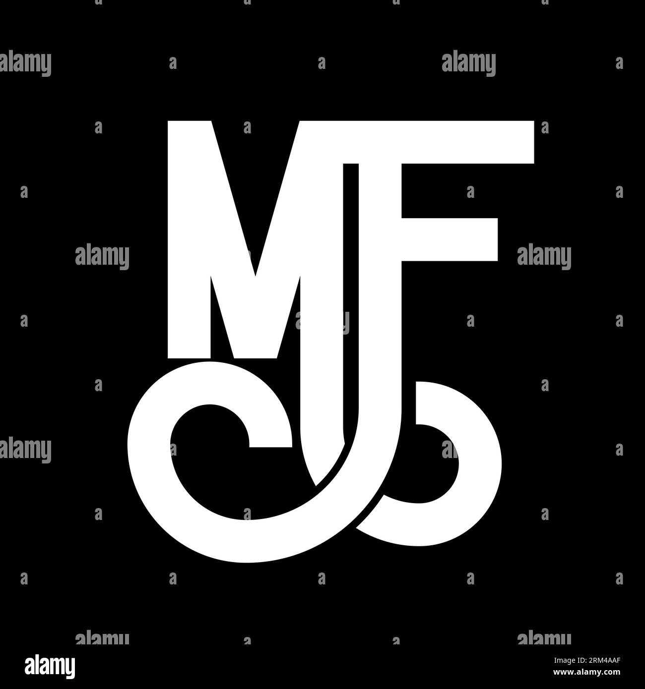 MF Letter Logo Design. Initial letters MF logo icon. Abstract letter MF ...
