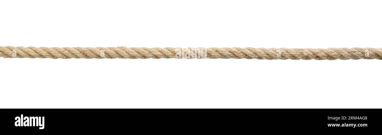 Hemp rope isolated on white. Organic material Stock Photo - Alamy