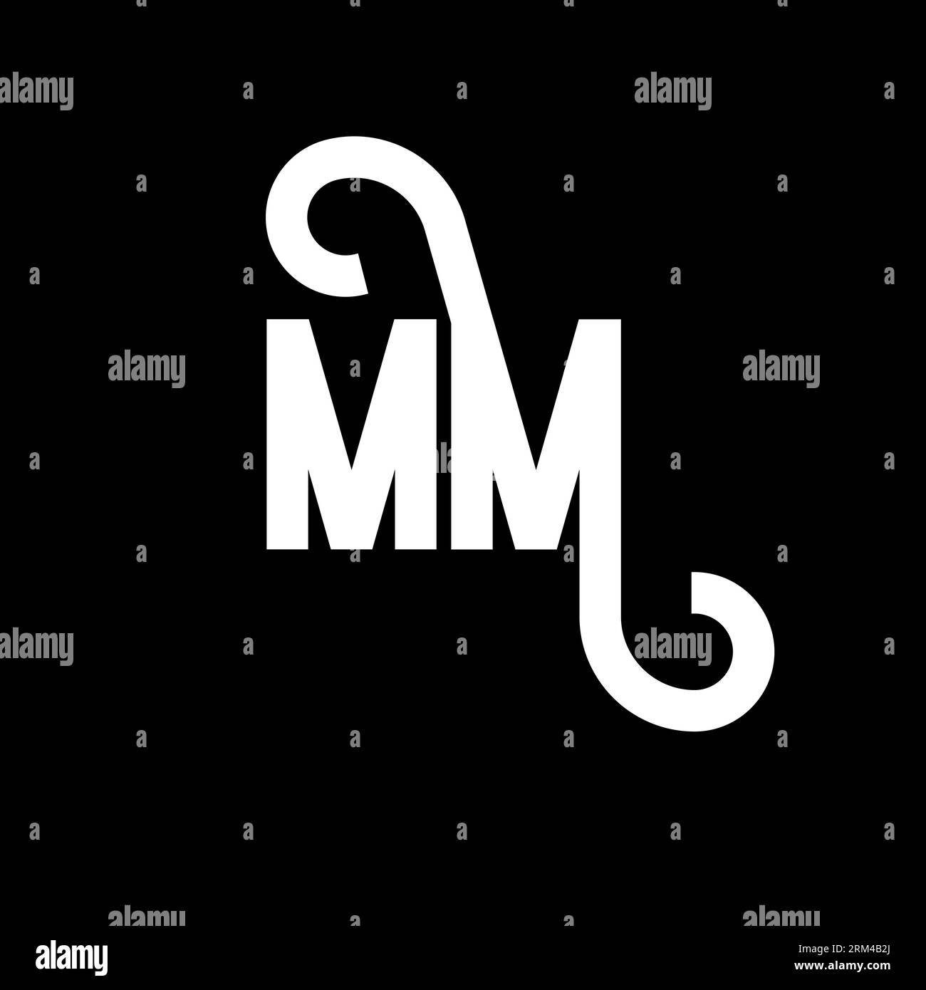 MM Letter Logo Design. Initial letters MM logo icon. Abstract letter MM ...
