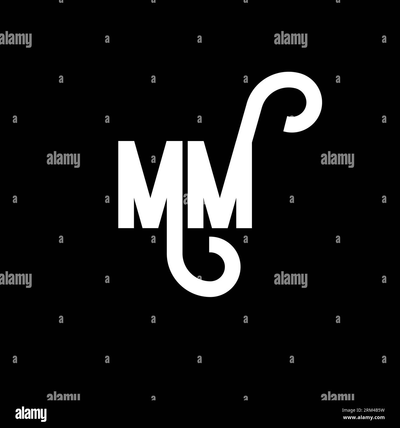 MM Letter Logo Design. Initial letters MM logo icon. Abstract letter MM ...