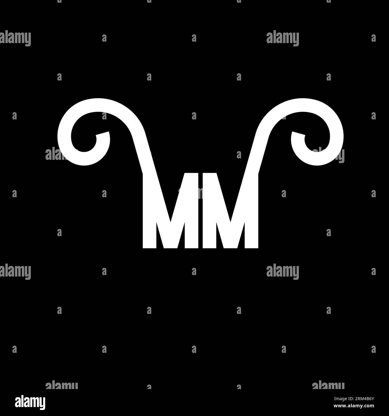 MM Letter Logo Design. Initial letters MM logo icon. Abstract letter MM ...
