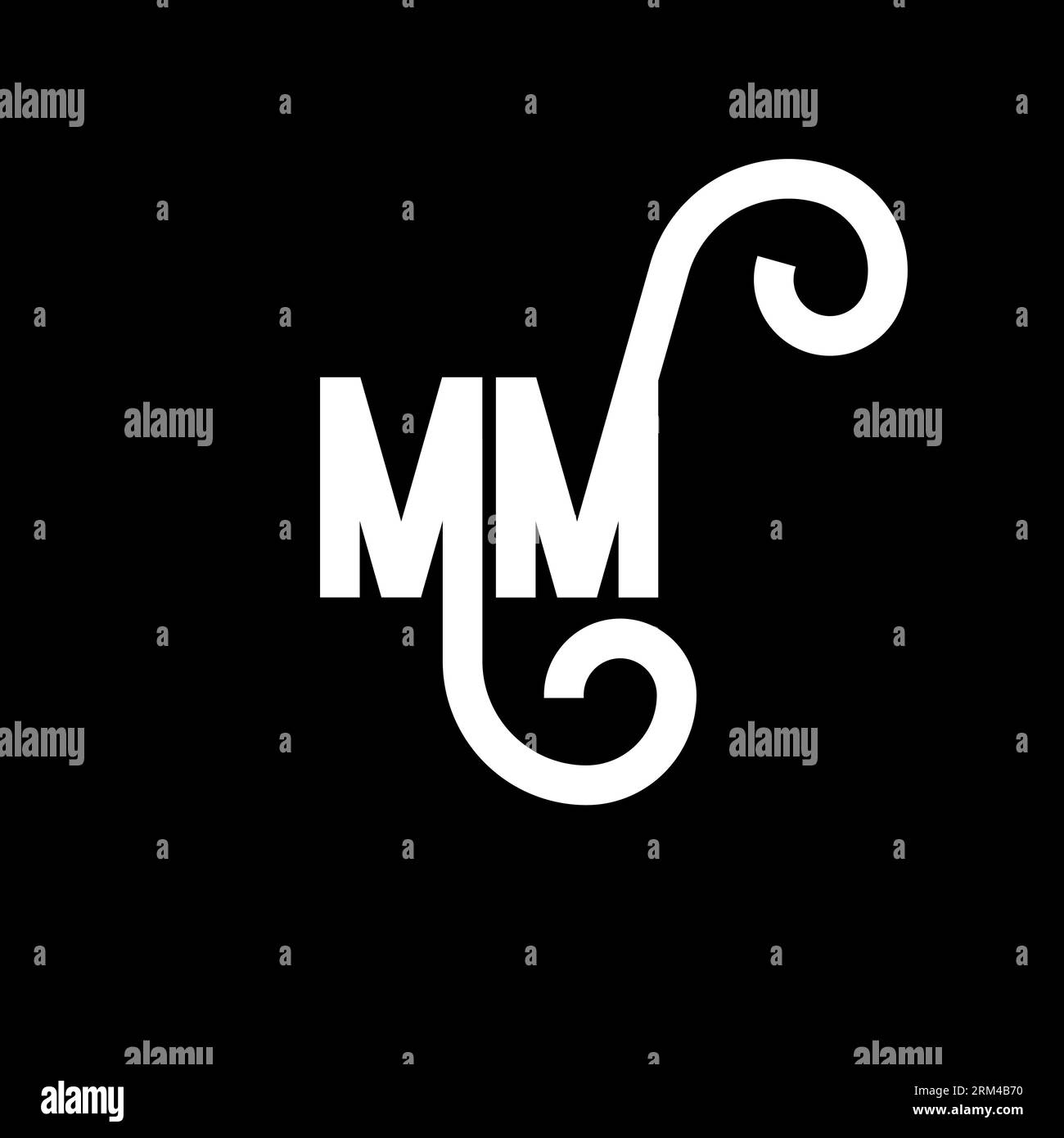 MM Letter Logo Design. Initial letters MM logo icon. Abstract letter MM ...