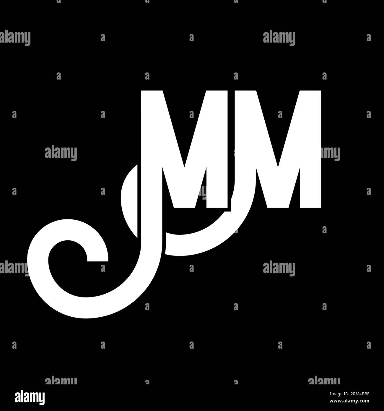 MM Letter Logo Design. Initial letters MM logo icon. Abstract letter MM ...