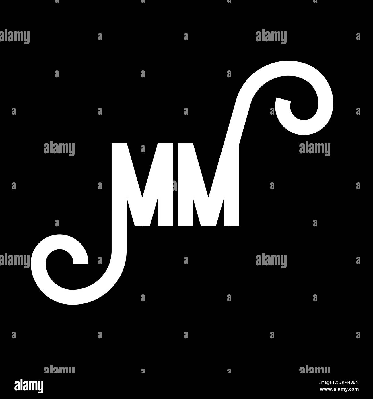 MM Letter Logo Design. Initial letters MM logo icon. Abstract letter MM ...