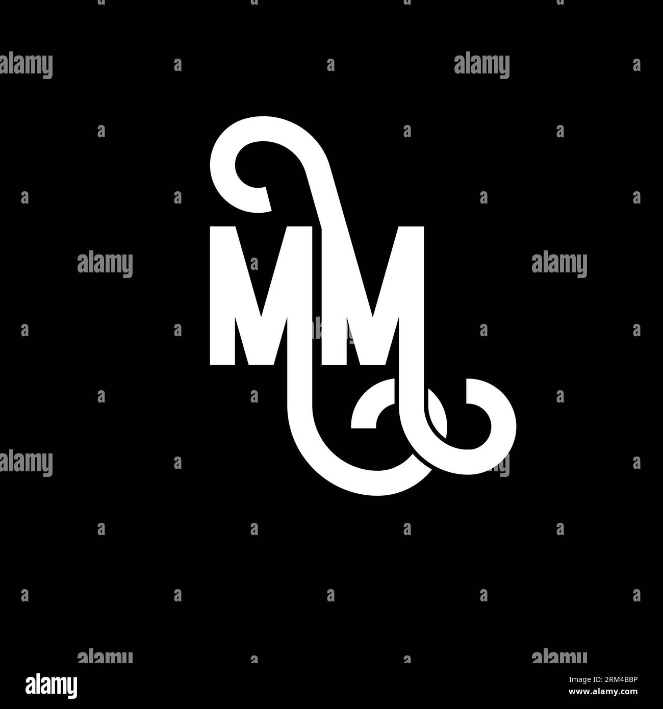 MM Letter Logo Design. Initial letters MM logo icon. Abstract letter MM ...