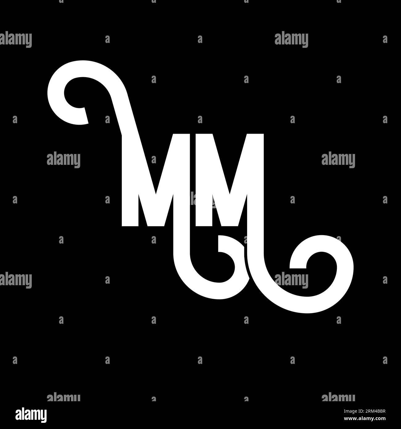 MM Letter Logo Design. Initial letters MM logo icon. Abstract letter MM ...