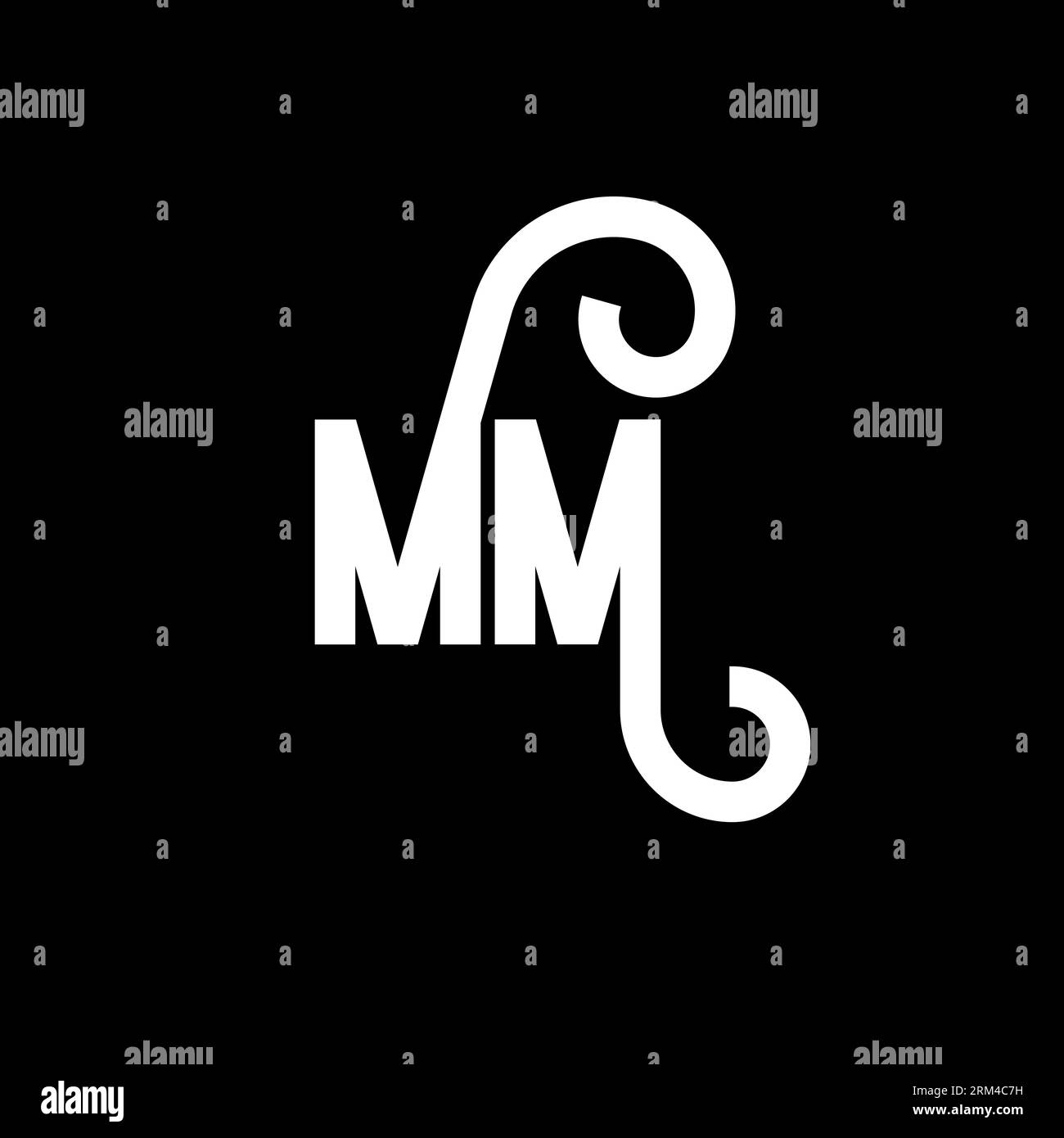 MM Letter Logo Design. Initial letters MM logo icon. Abstract letter MM ...