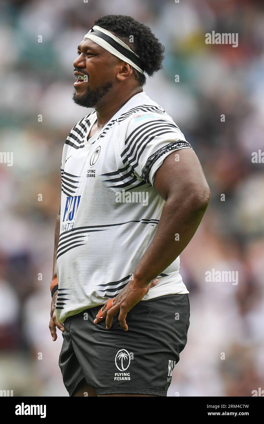 Eroni Mawi of Fiji during the 2023 Summer Series match England vs Fiji ...