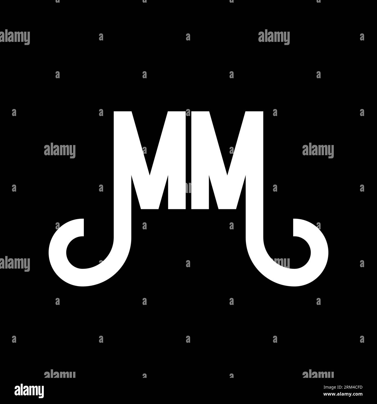 MM Letter Logo Design. Initial letters MM logo icon. Abstract letter MM ...
