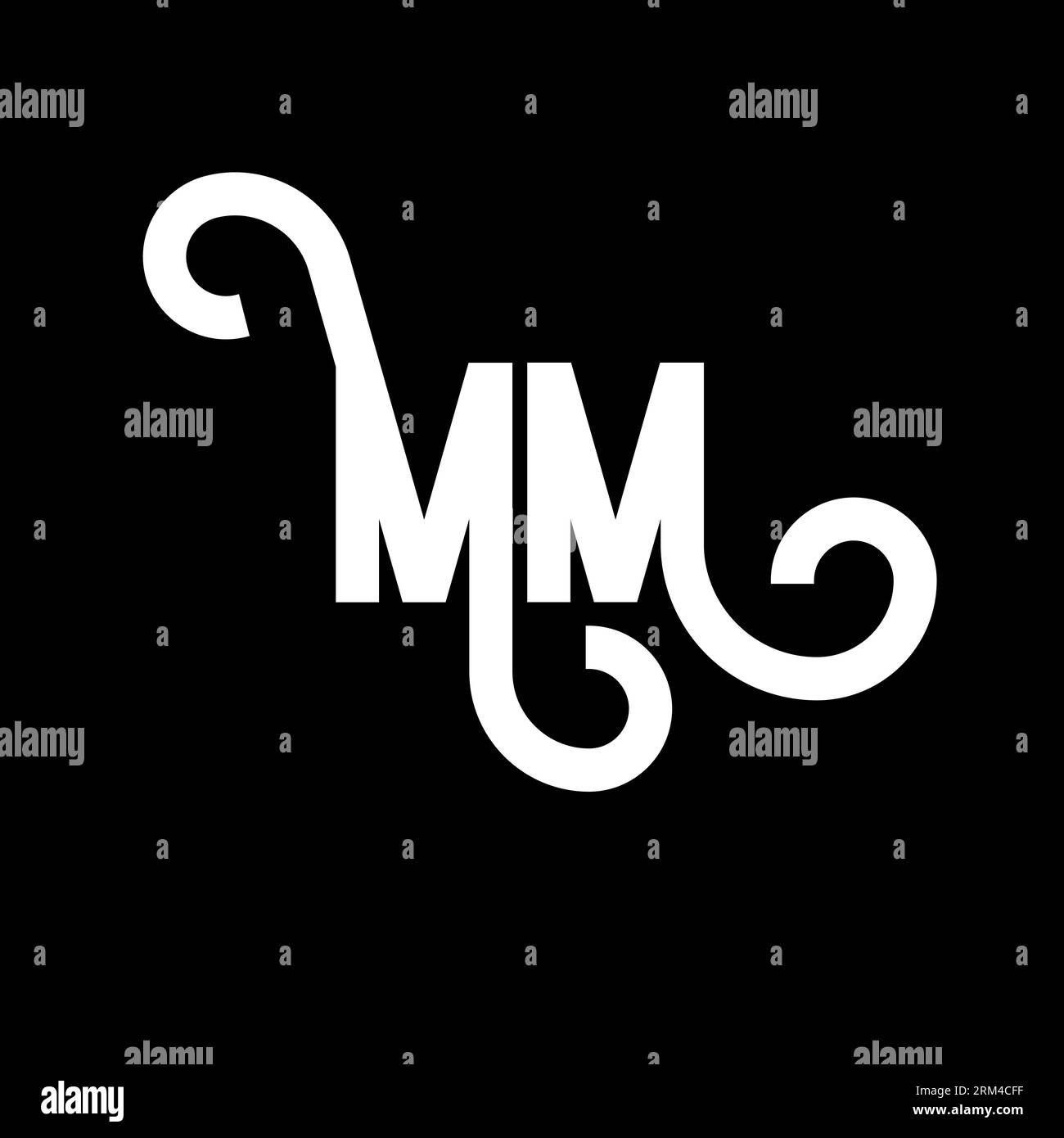 MM Letter Logo Design. Initial letters MM logo icon. Abstract letter MM ...