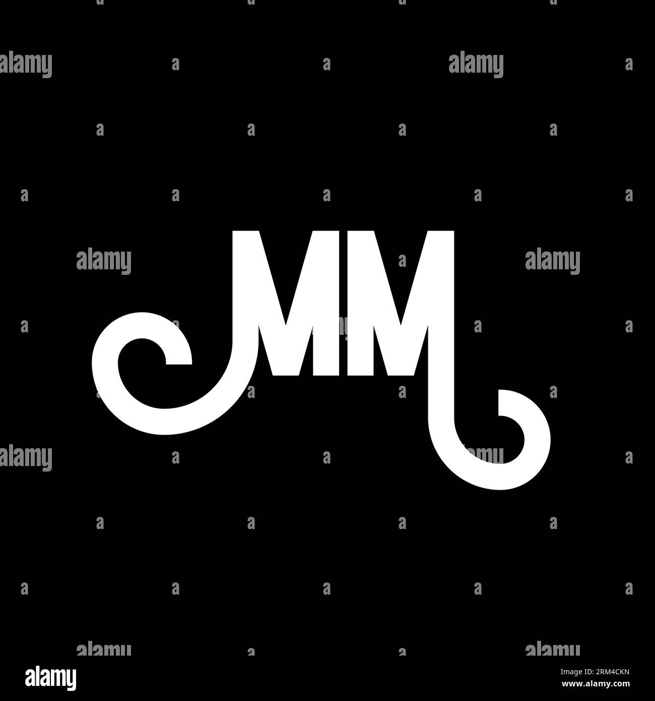 MM Letter Logo Design. Initial letters MM logo icon. Abstract letter MM ...
