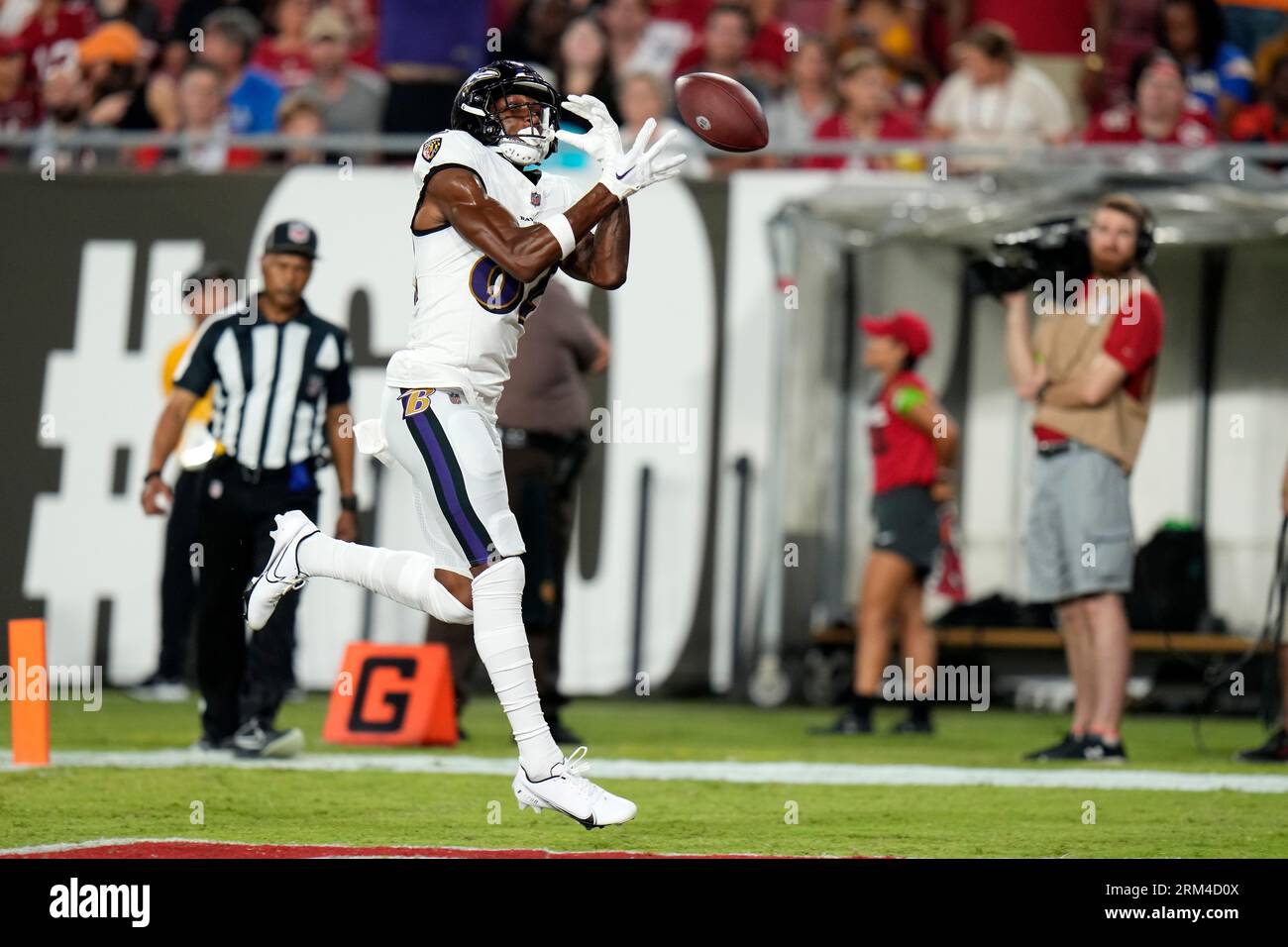 Baltimore Ravens wide receiver Sean Ryan can't hold on to the pass in ...