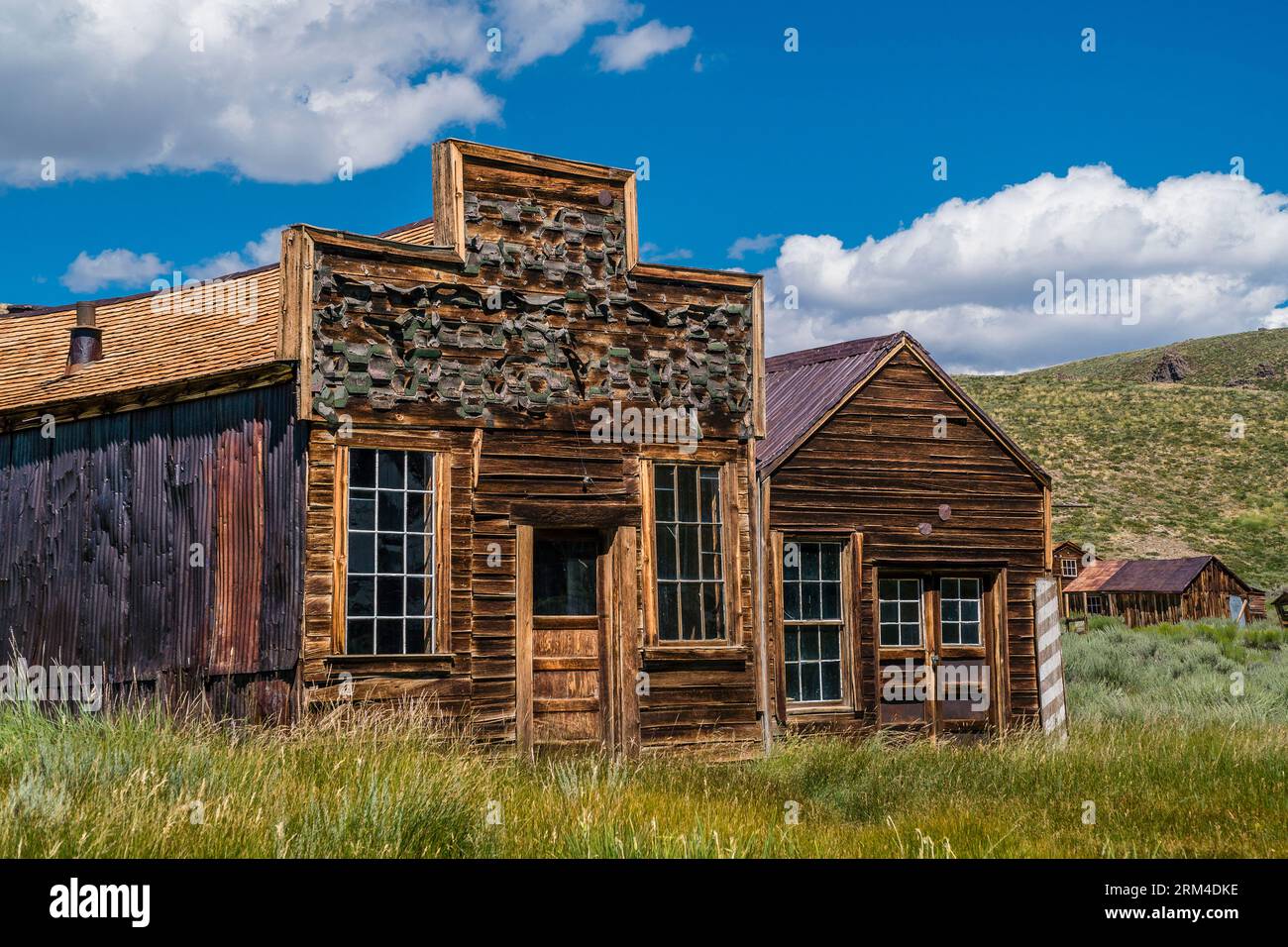 Sam Leon's Bar and Joe Hahner Barbar Shop in Bodie ghost town in ...