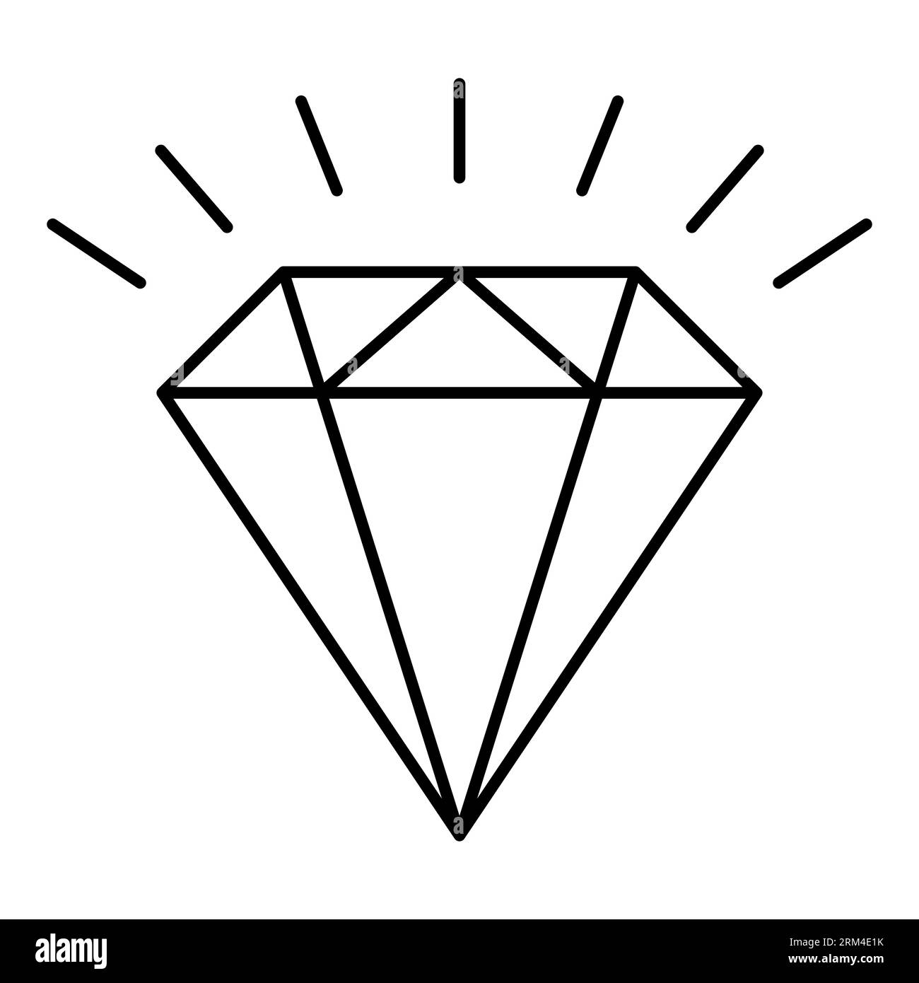 Diamond line icon. Brilliant symbol. Design can use for web and mobile ...