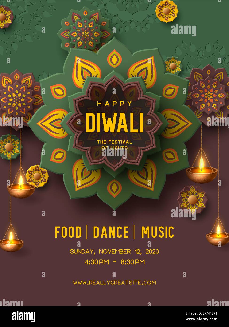 Diwali festival flyer or poster Stock Vector Image & Art - Alamy