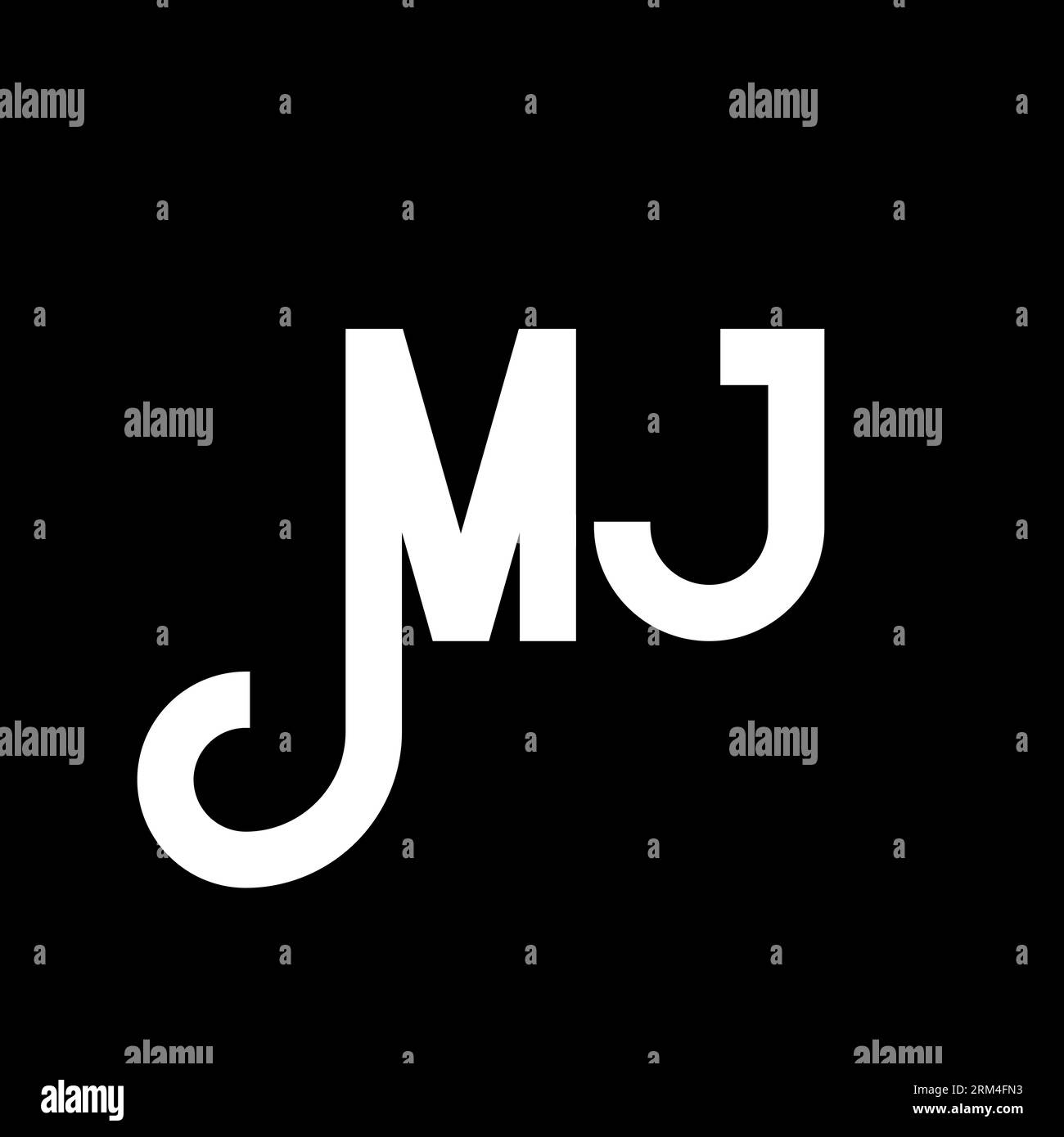 MJ Letter Logo Design. Initial letters MJ logo icon. Abstract letter MJ ...