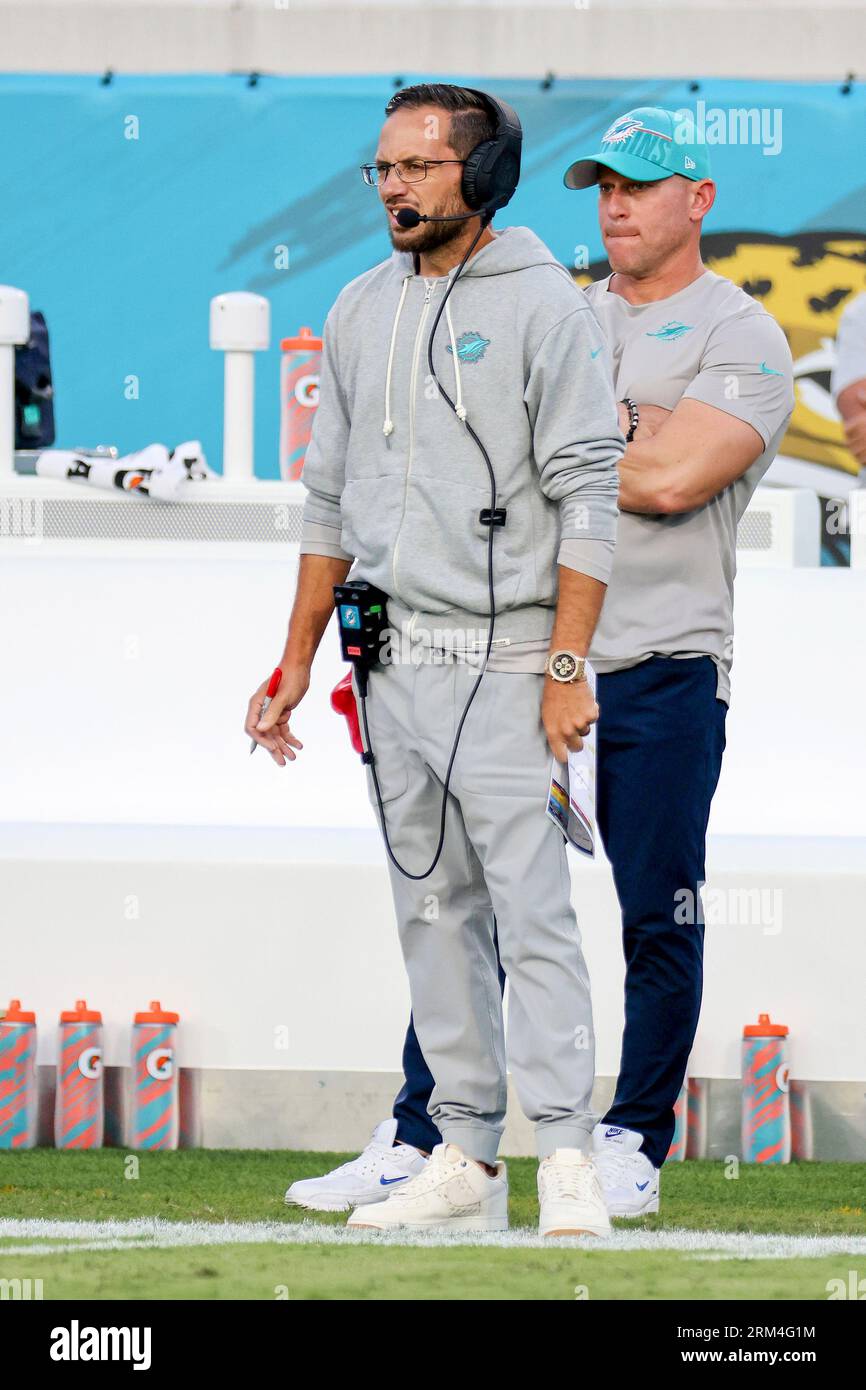 Miami Dolphins head coach Mike McDaniel looks on during a NFL football ...