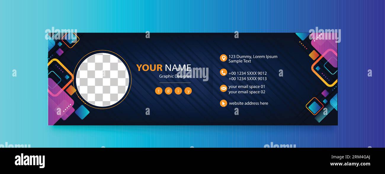 Email footer template design for business promotional Stock Vector ...