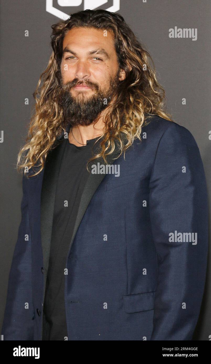 Jason Momoa at the World premiere of 'Justice League' held at the Dolby ...