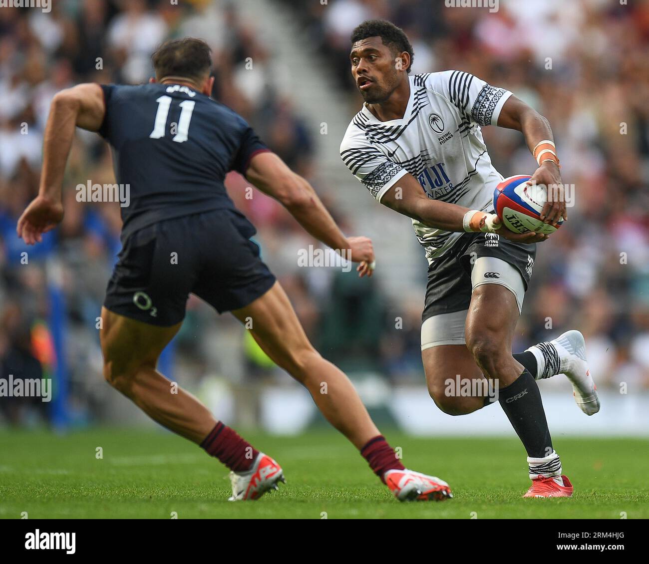Ilaisa Droasese of Fiji during the 2023 Summer Series match England vs ...