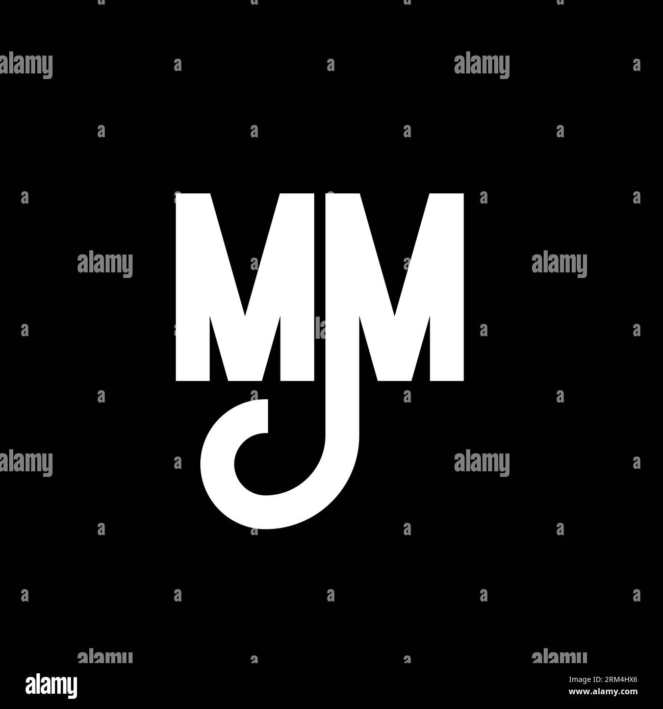 MM Letter Logo Design. Initial letters MM logo icon. Abstract letter MM ...