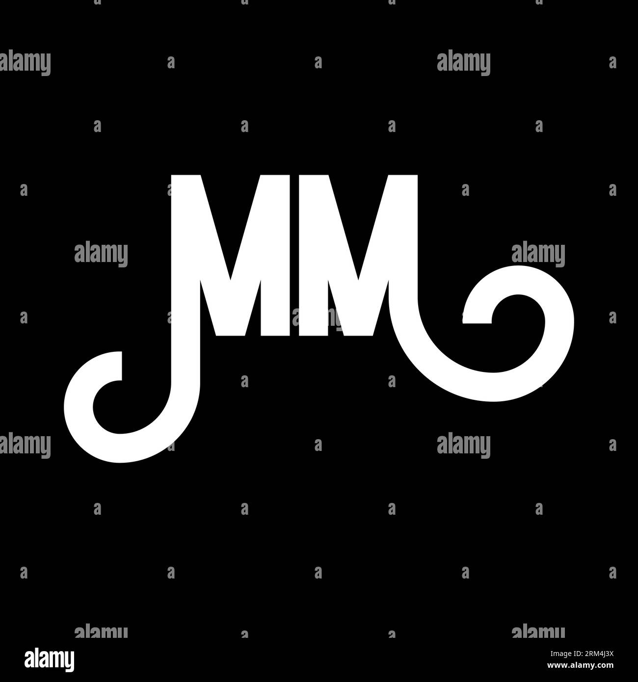 MM Letter Logo Design. Initial letters MM logo icon. Abstract letter MM ...
