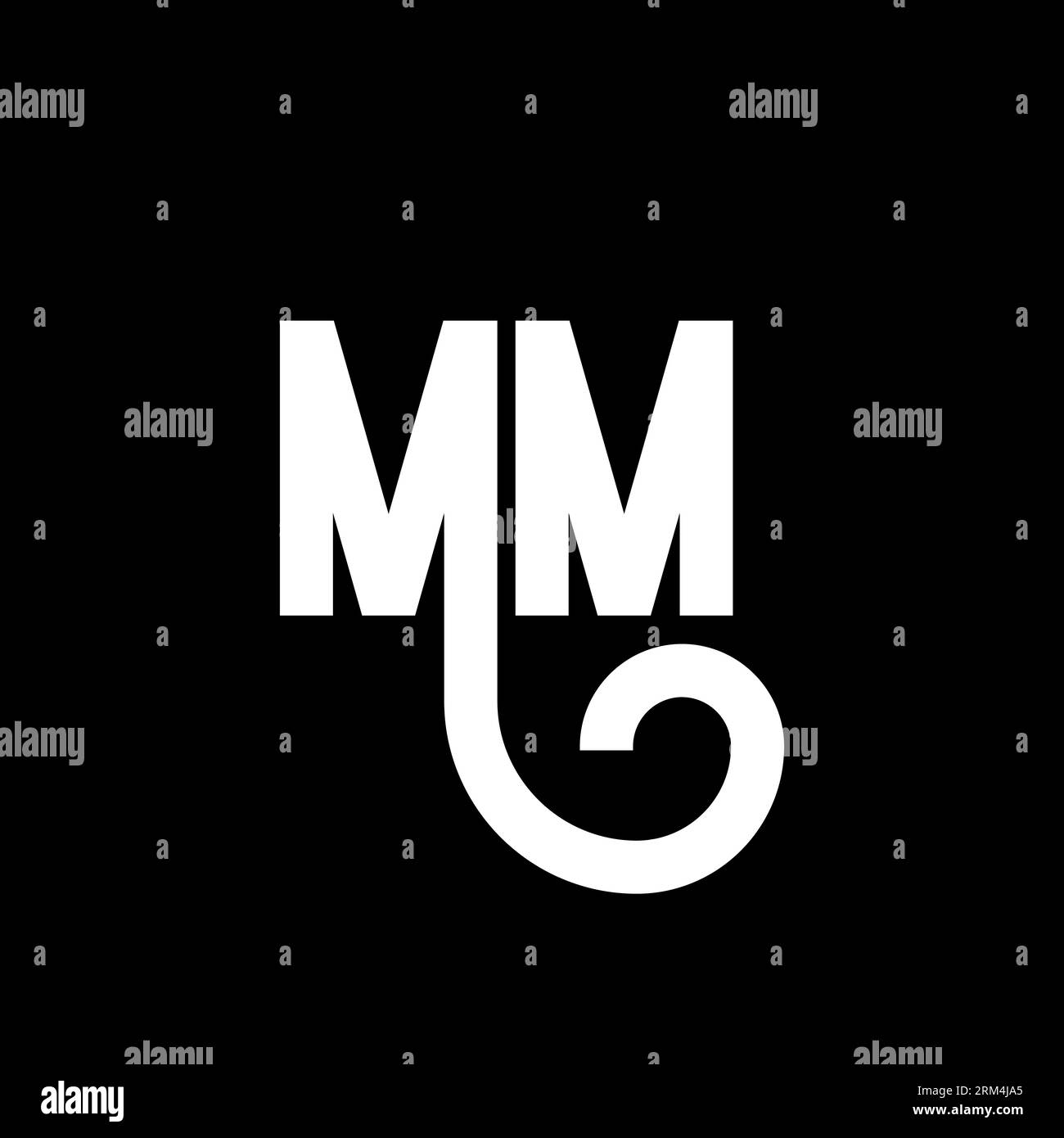 MM Letter Logo Design. Initial letters MM logo icon. Abstract letter MM ...