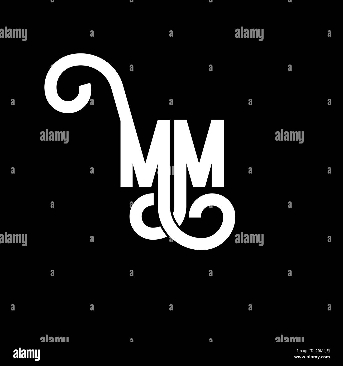 MM Letter Logo Design. Initial letters MM logo icon. Abstract letter MM ...