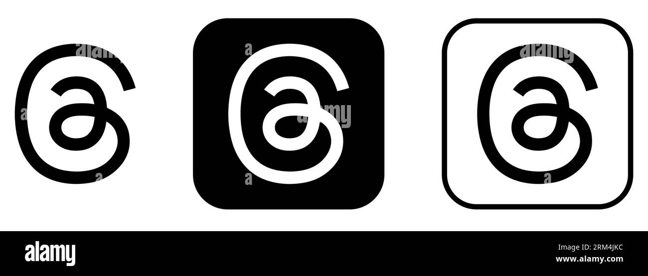 Threads logos. Threads social network by Instagram. New social network ...