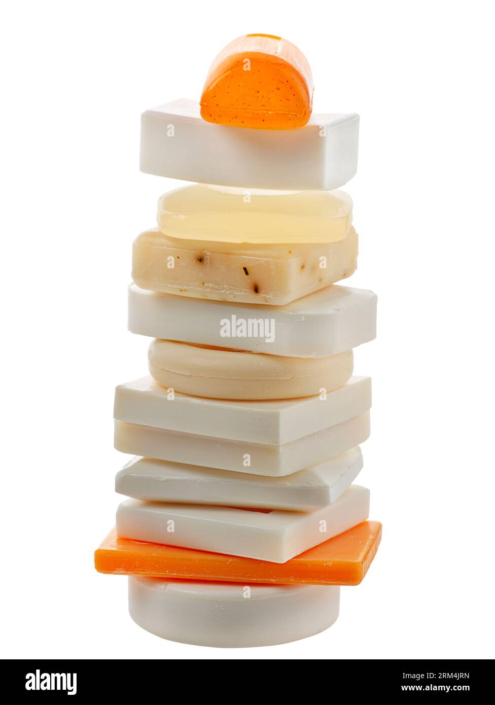Stack of Natural Soap Bars isolated on white background Stock Photo - Alamy