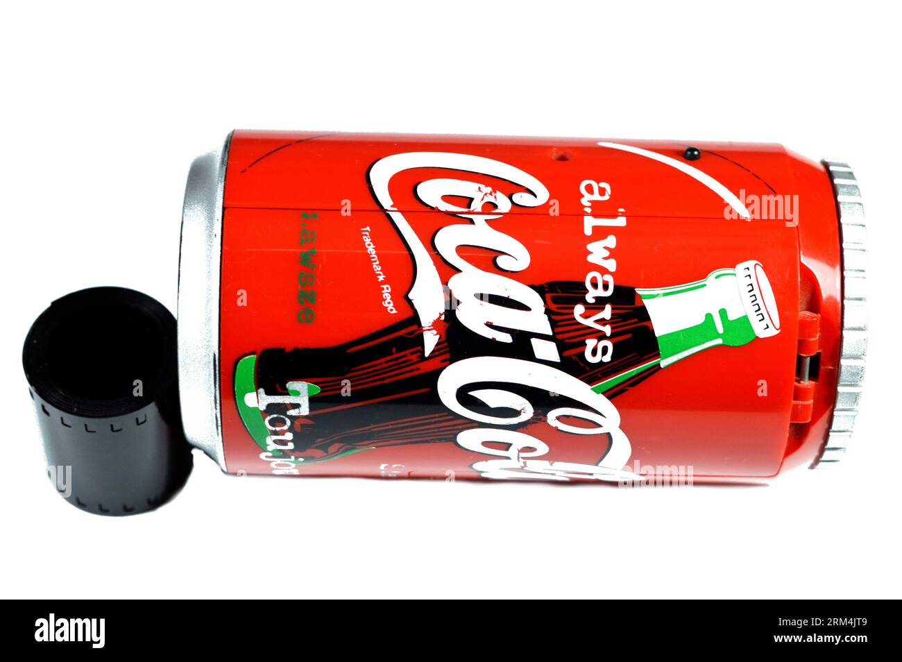 Giza, Egypt, August 19 2023: Coca-Cola reusable film camera, build in ...