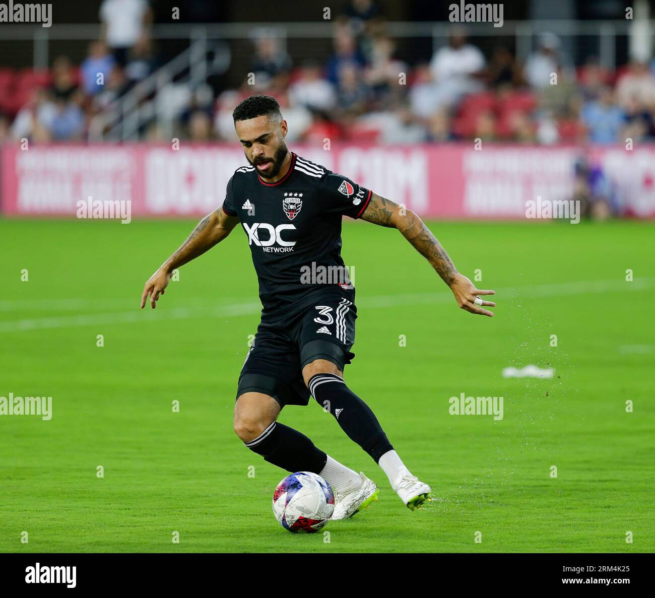 August 26, 2023: D.C. United Defender (3) Derrick Williams controls the ...