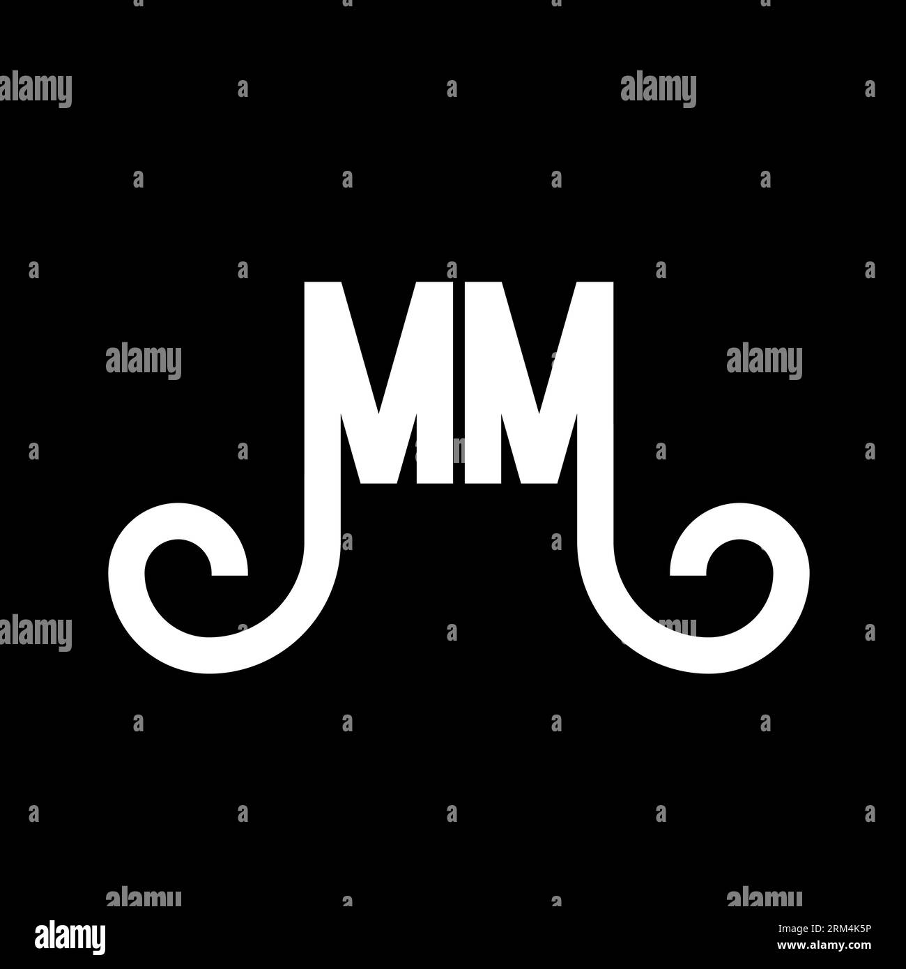 MM Letter Logo Design. Initial letters MM logo icon. Abstract letter MM ...