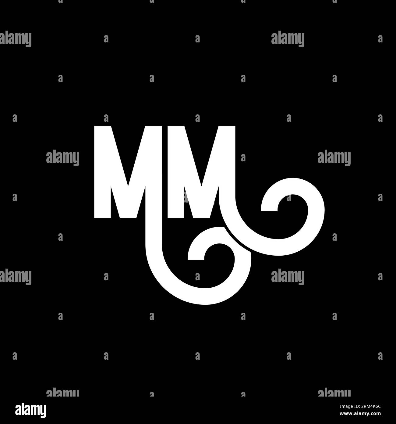 MM Letter Logo Design. Initial letters MM logo icon. Abstract letter MM ...