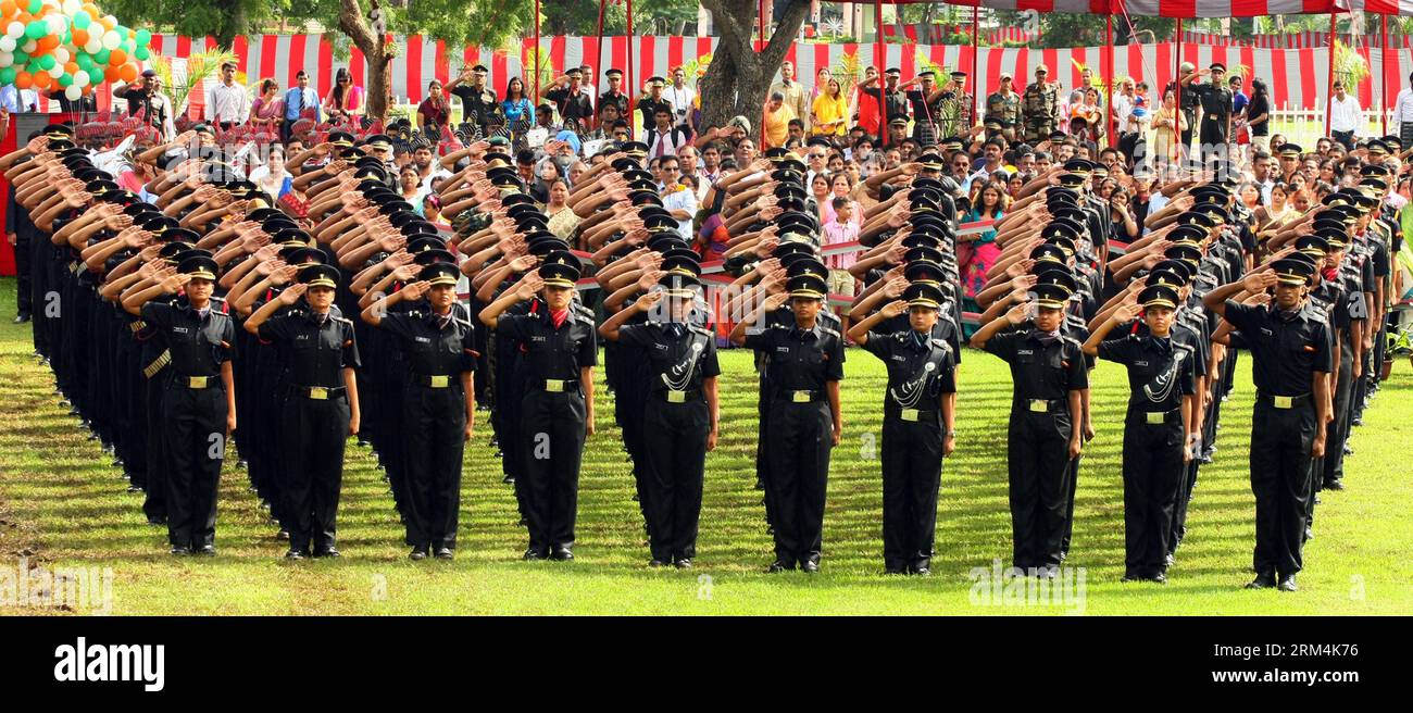 Indian army officers salute during hi-res stock photography and images ...