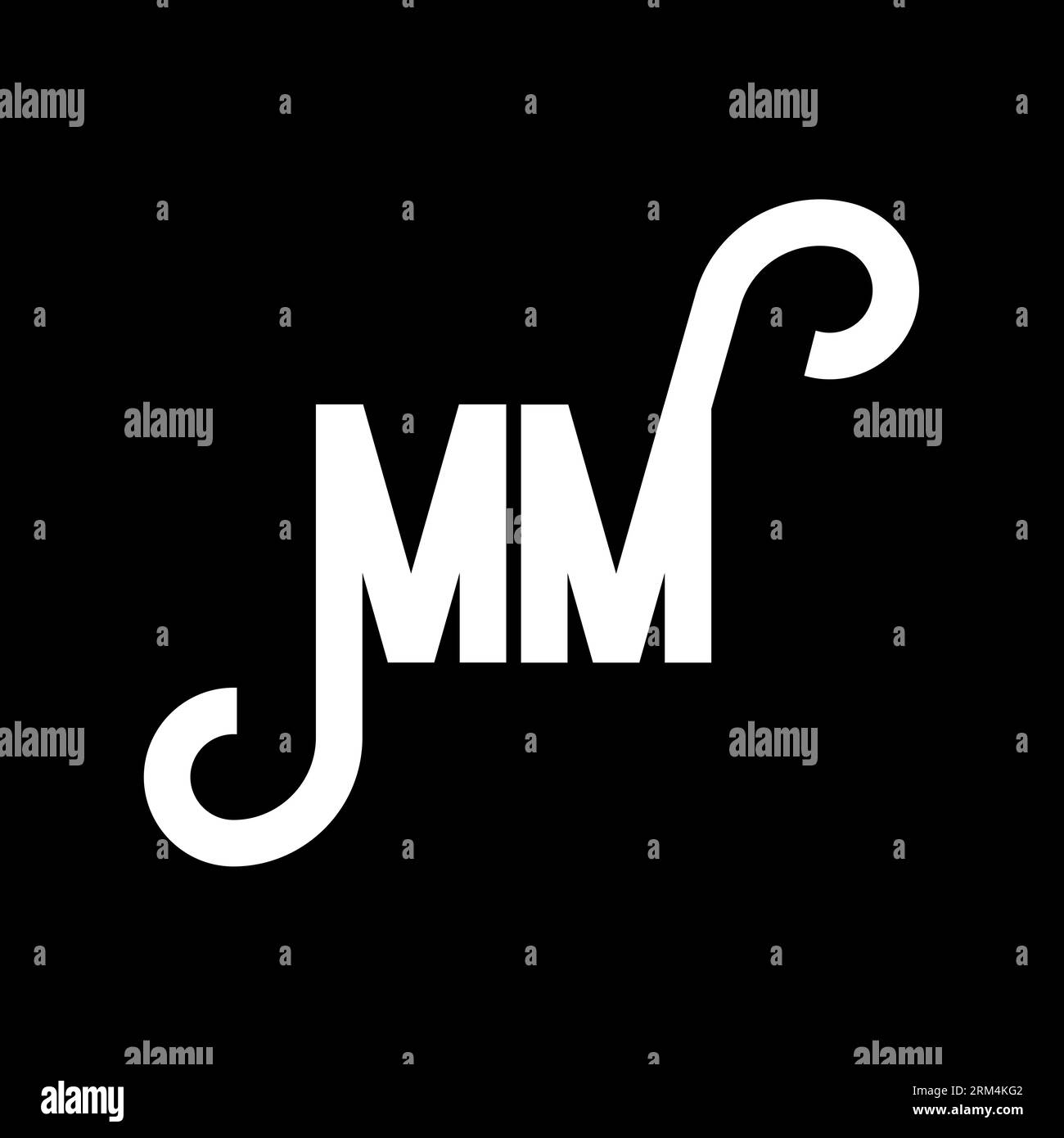 MM Letter Logo Design. Initial letters MM logo icon. Abstract letter MM ...