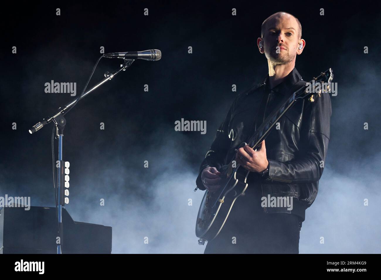 Adam Hann of The 1975 performs at the Reading Music Festival, England ...