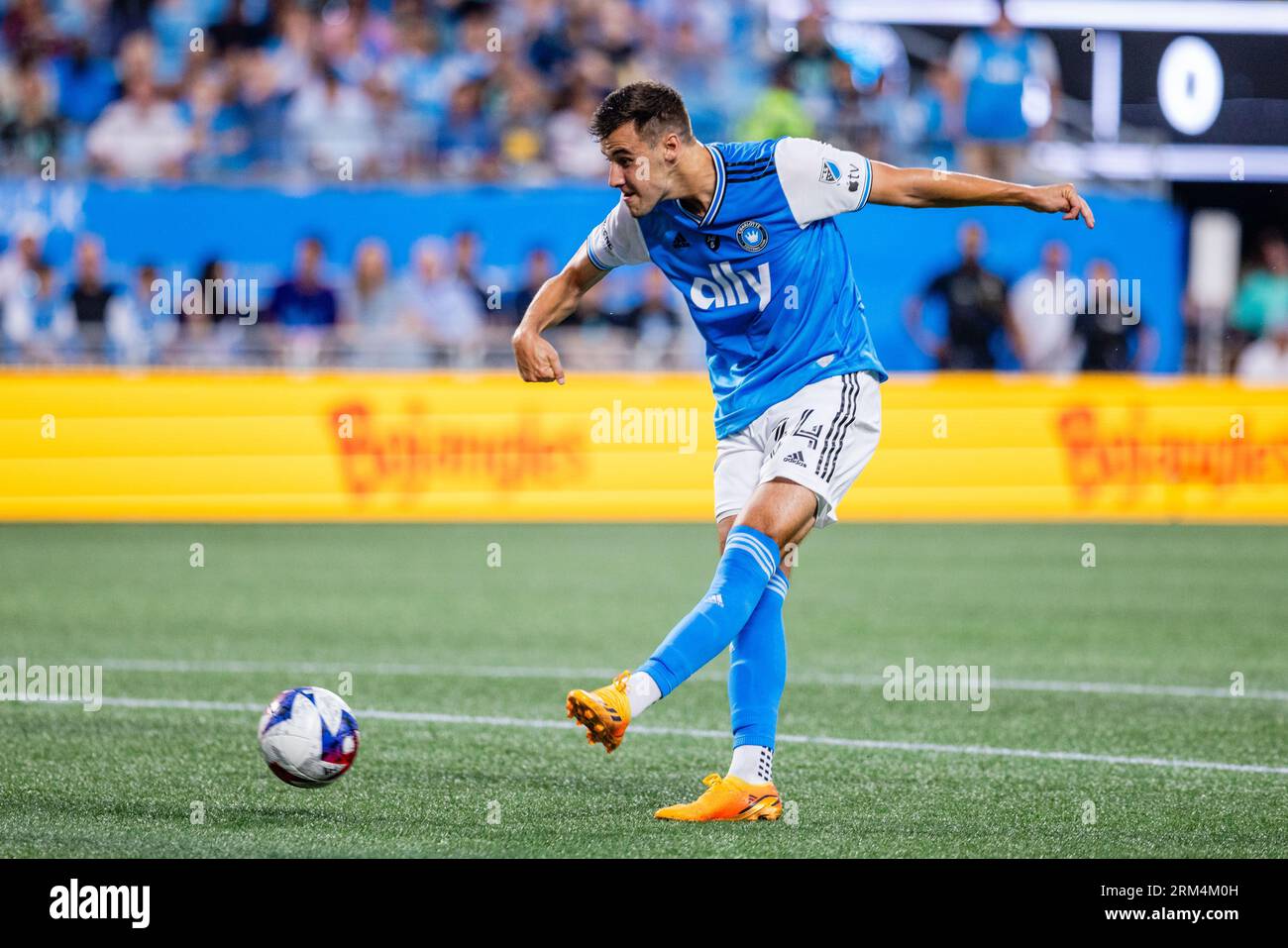 August 26, 2023: Charlotte FC midfielder Andrew Privett (34) take a ...