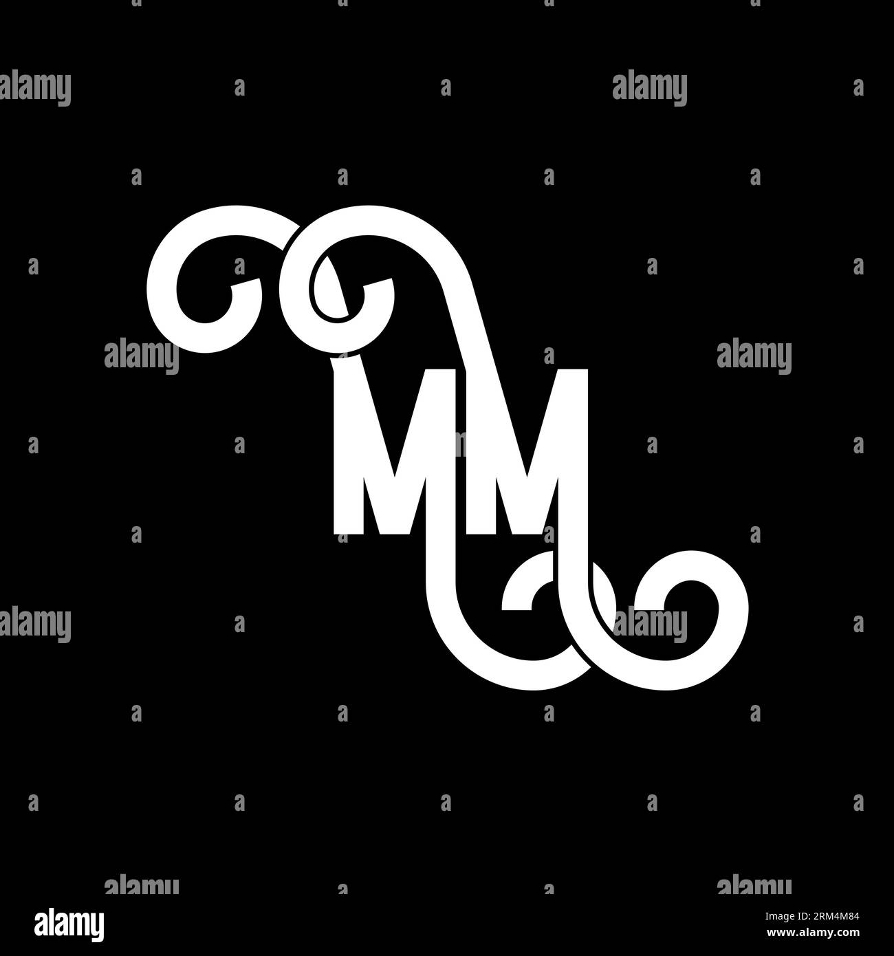 MM Letter Logo Design. Initial letters MM logo icon. Abstract letter MM ...