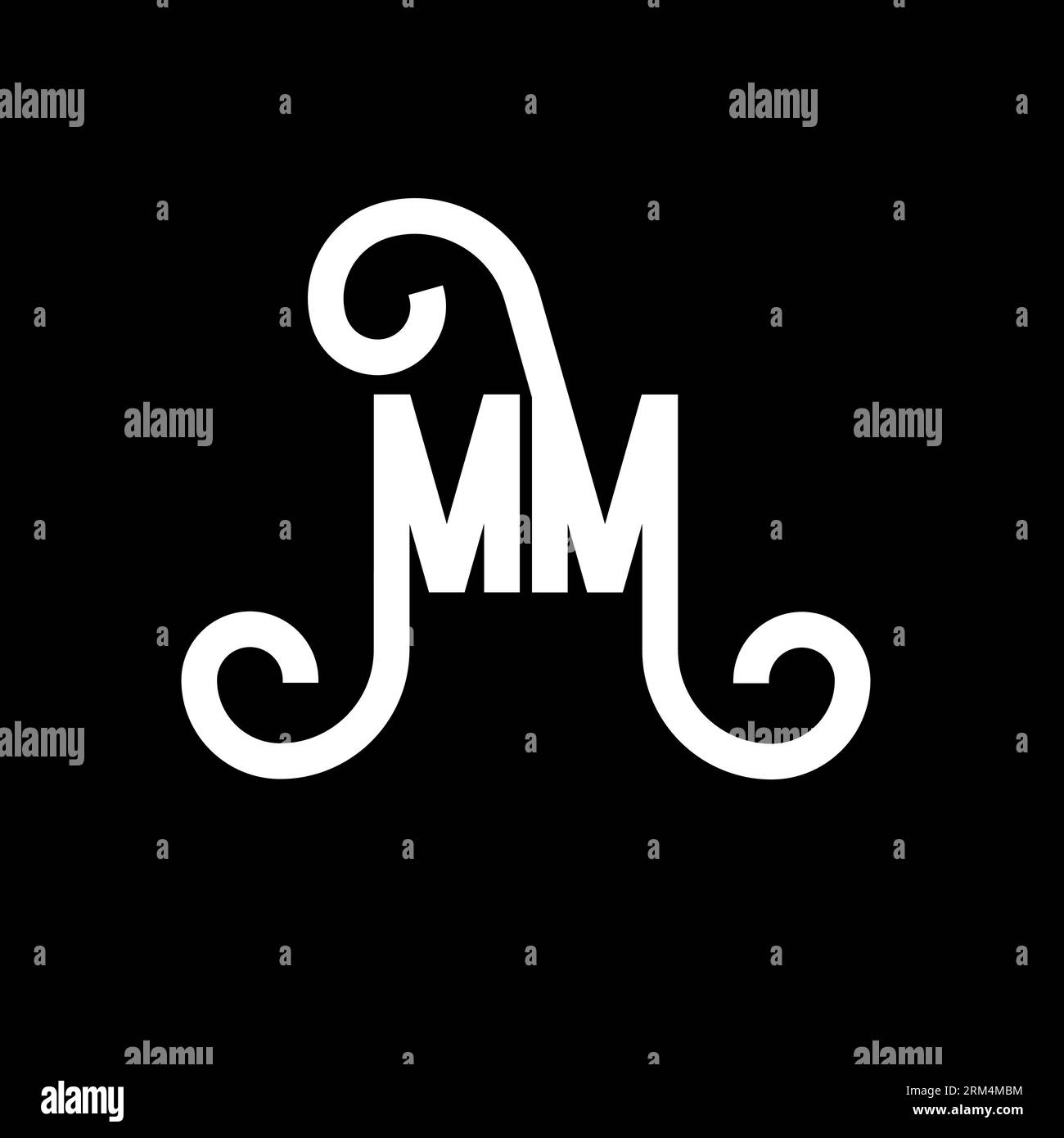 MM Letter Logo Design. Initial letters MM logo icon. Abstract letter MM ...